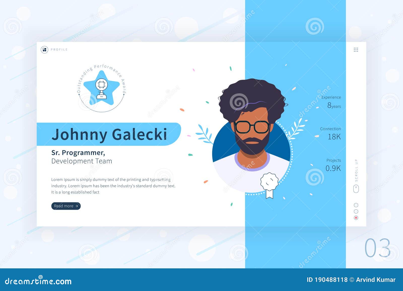 Achievements, Profile, Avatar, Portfolio, Social Media, Certificate ...