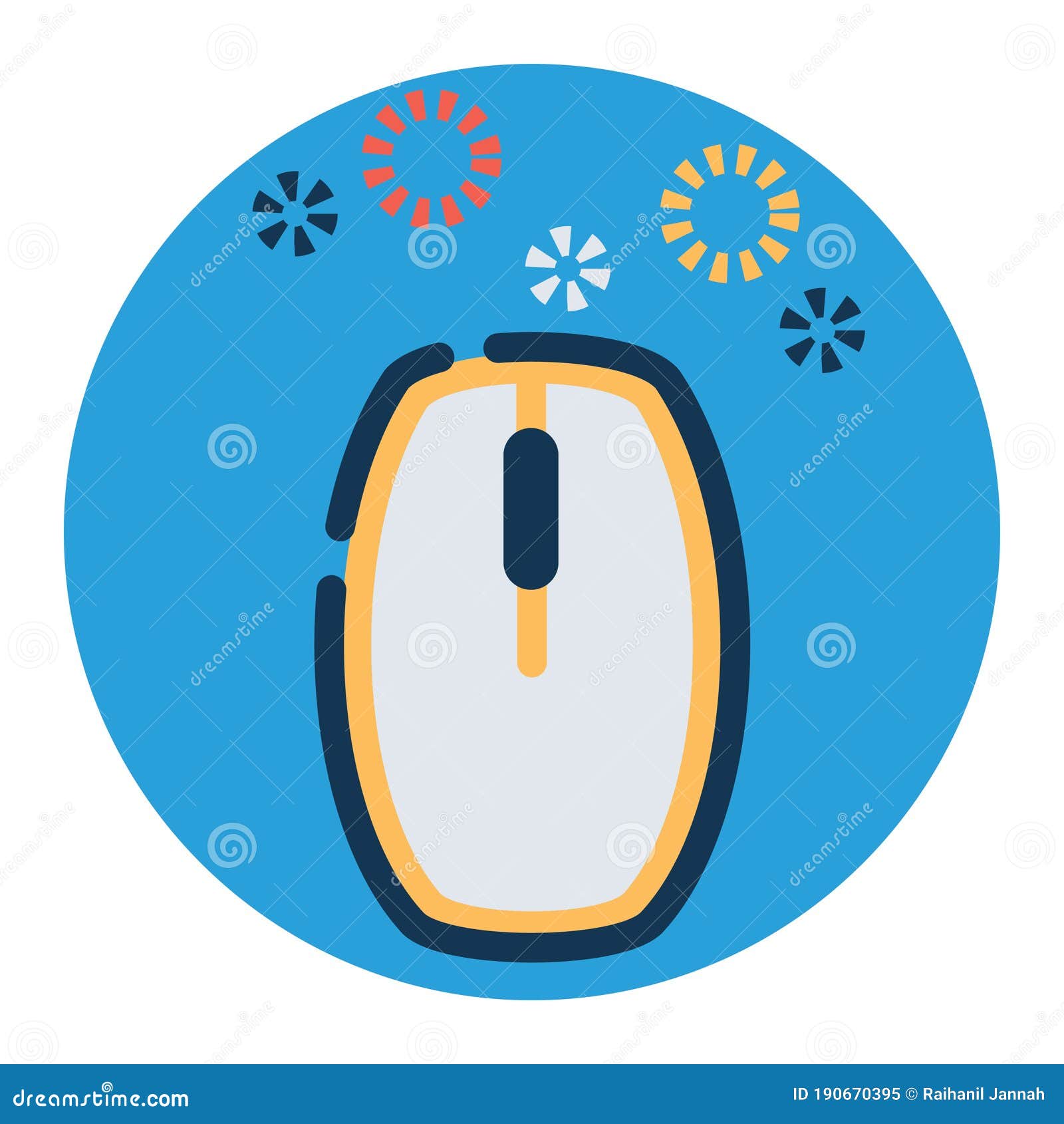 Illustration Vector Graphic of Mouse Pc Filled Outline Icon. Stock ...