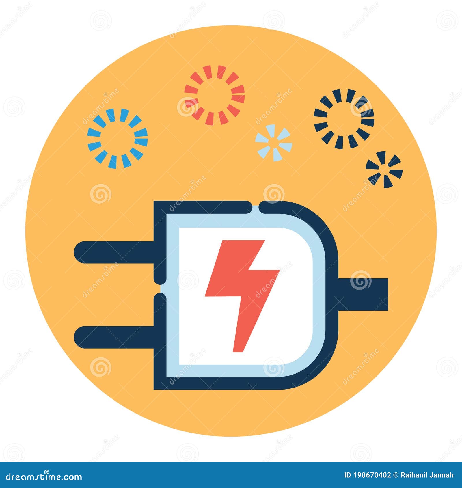 Illustration Vector Graphic of Power Cable. Stock Vector - Illustration ...