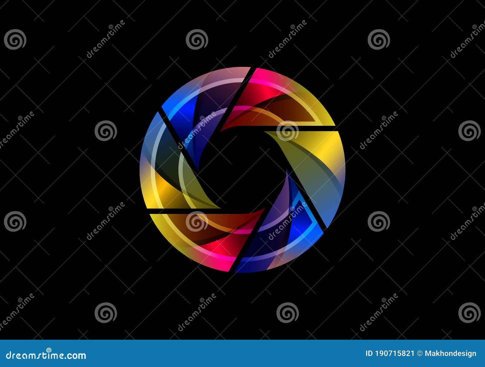 Camera Zoom Lens Icon. Abstract Photography Logo Design Stock Vector ...