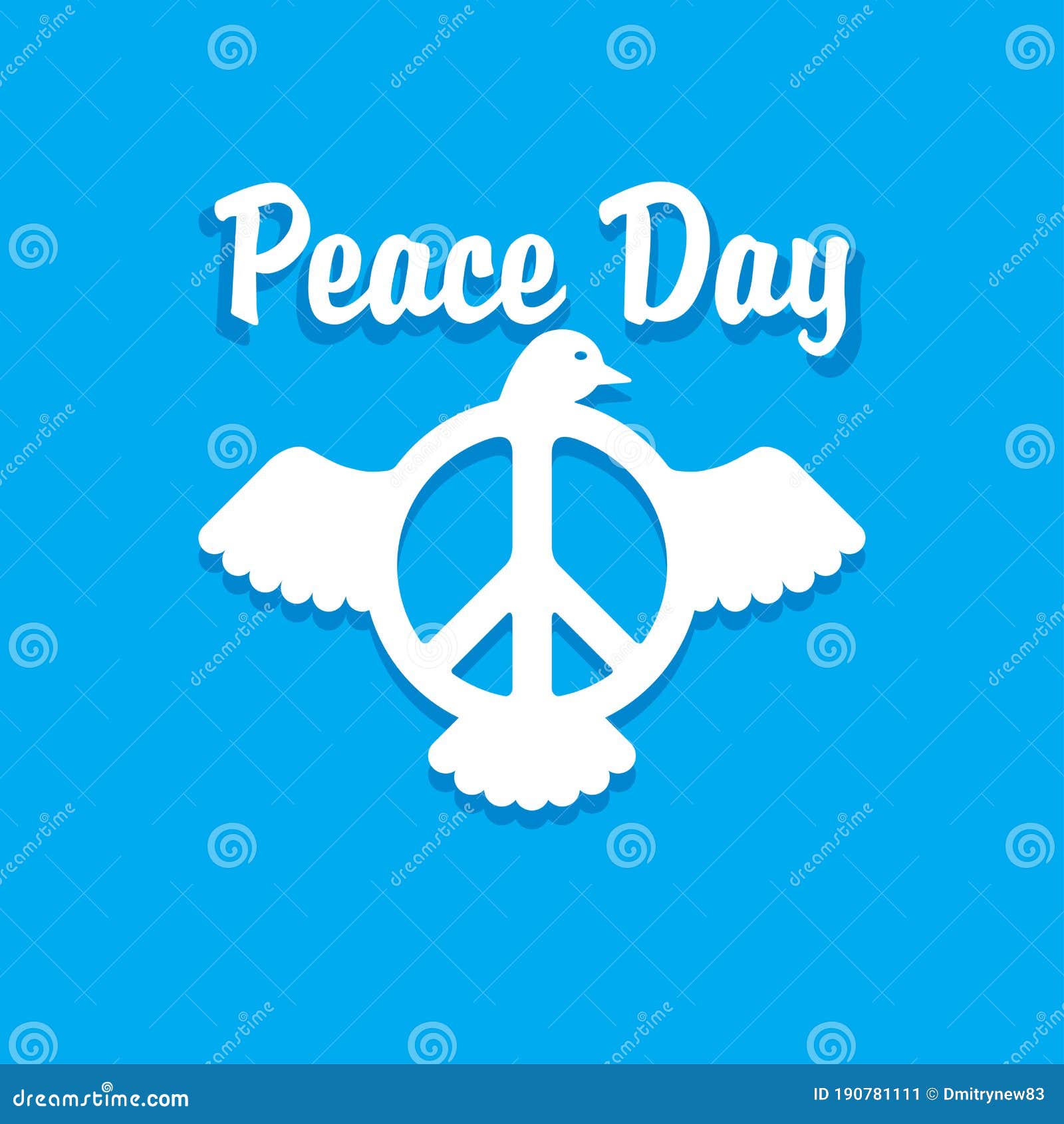 Peace Day Card - Logo with Peace Sign Stock Vector - Illustration of ...