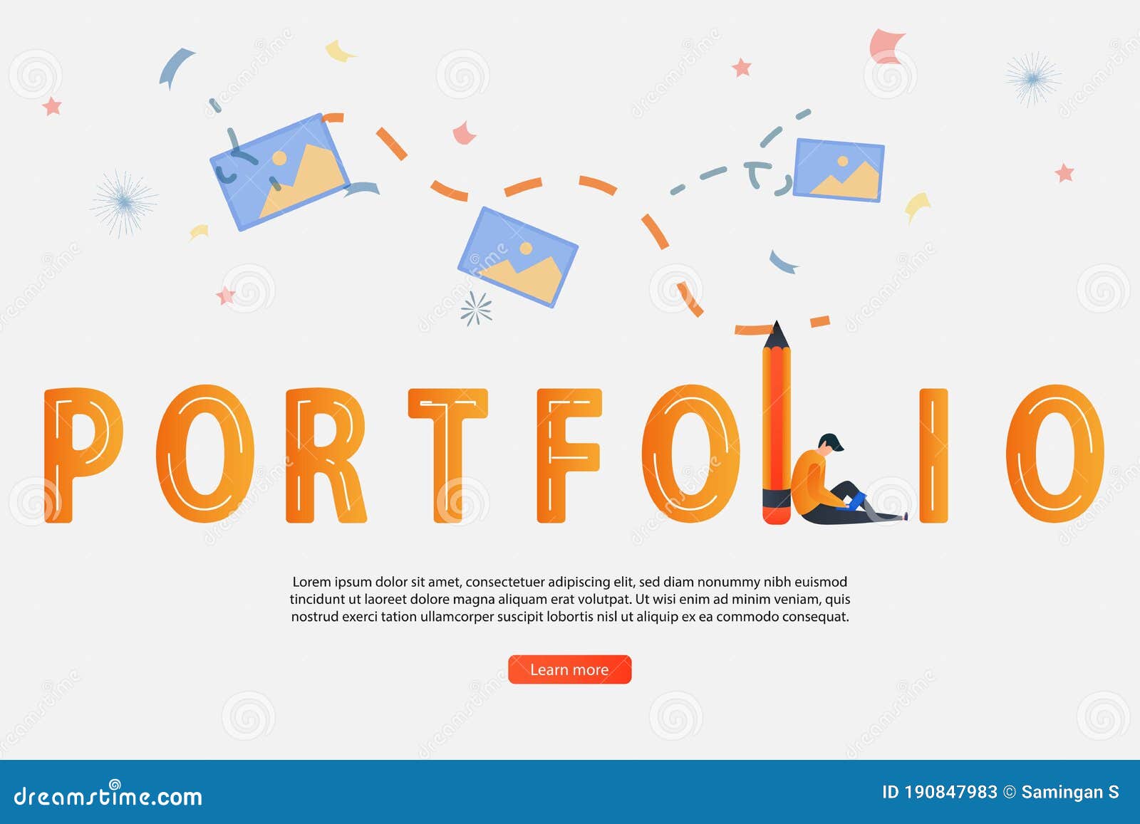 Illustration Vector of Build Portfolio Concept Stock Vector ...