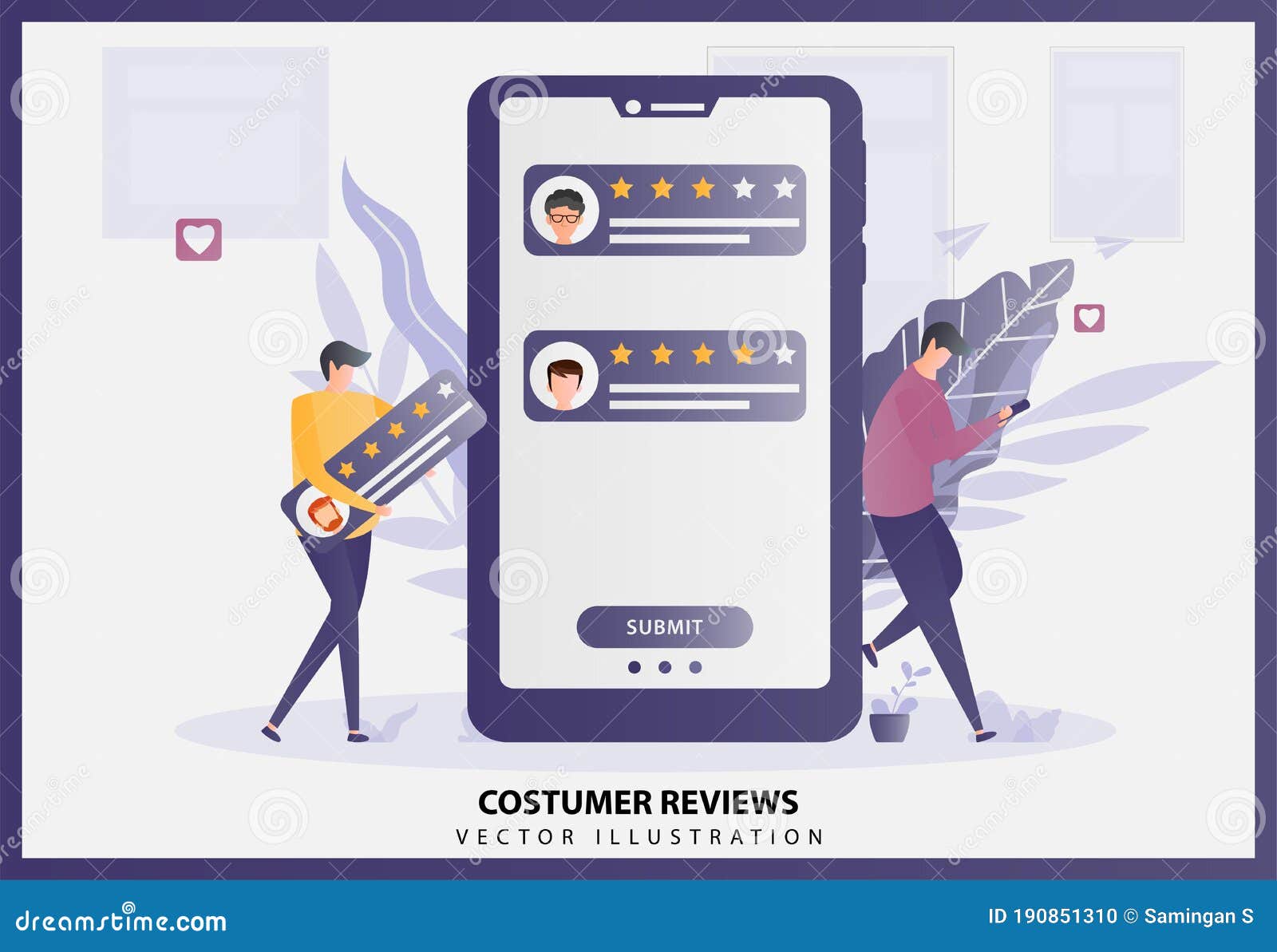 Illustration Vector of Online Review Concept Stock Vector ...