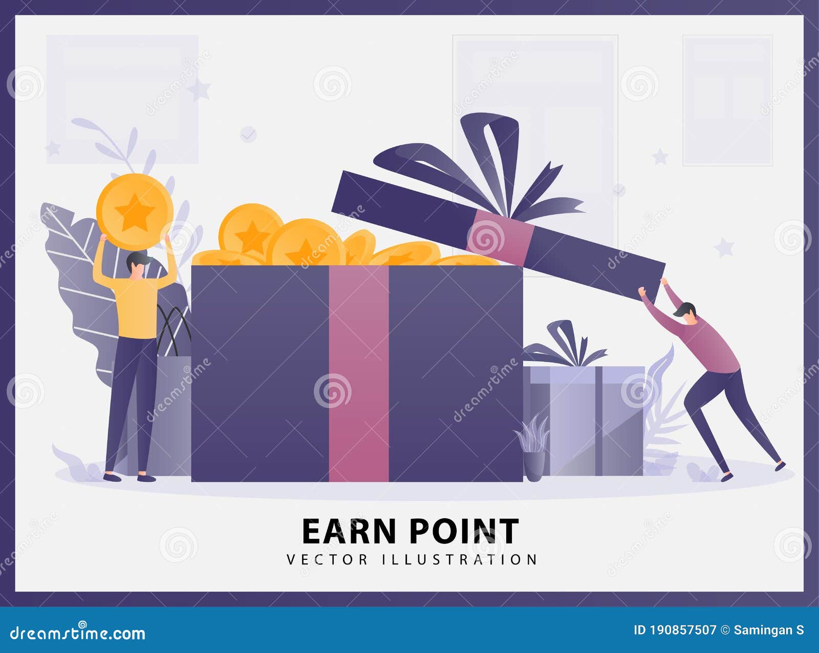 Illustration Vector of Earn Point Concept Stock Vector - Illustration ...