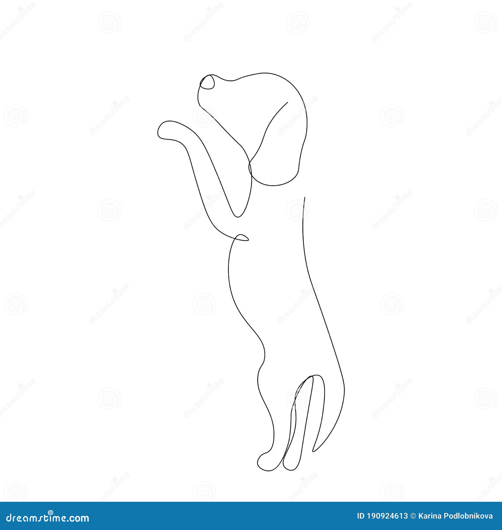 Cute dog line drawing stock illustration. Illustration of animal ...