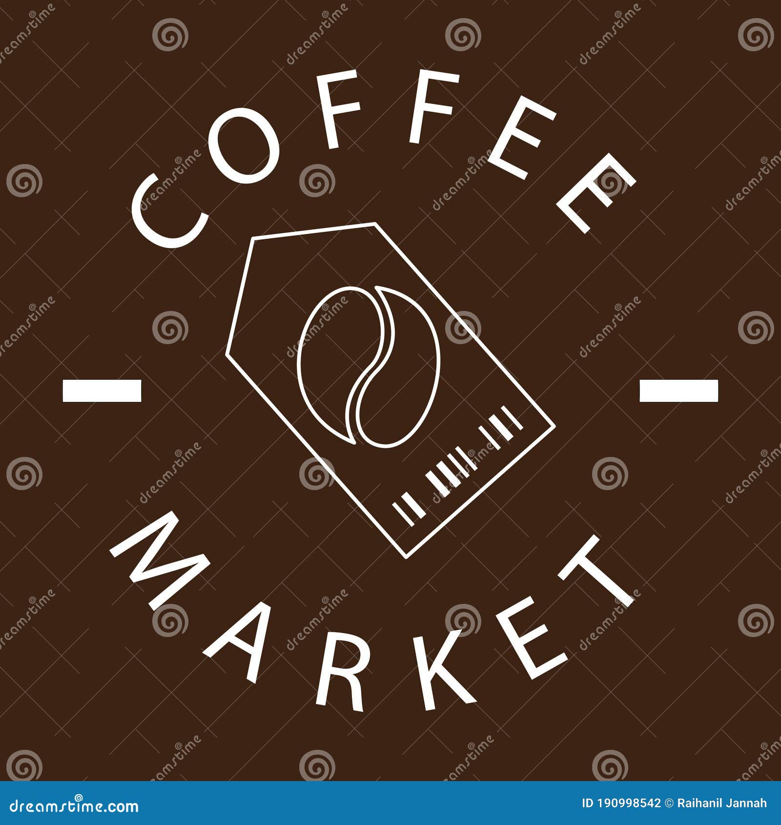 Illustration Vector Graphic of Coffee with Label Product and Barcode ...