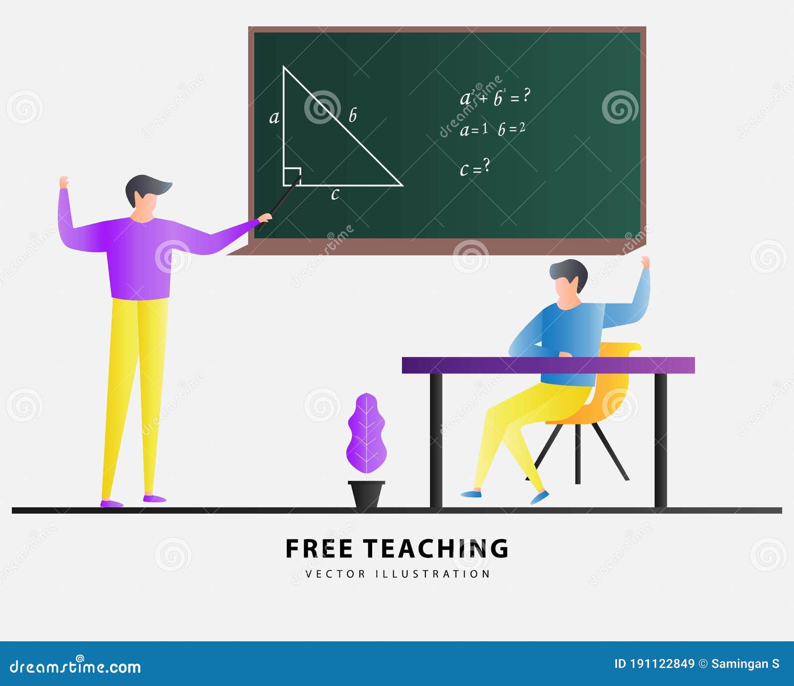 Illustration Vector Graphic of Free Teaching Stock Vector ...