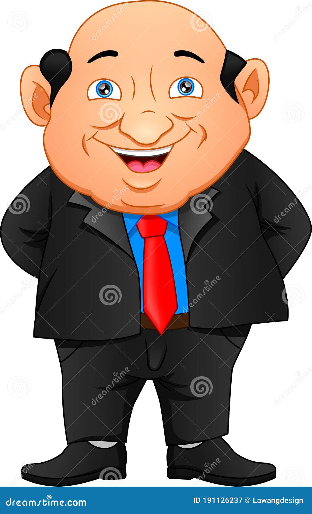Happy boss cartoon stock vector. Illustration of furious - 191126237