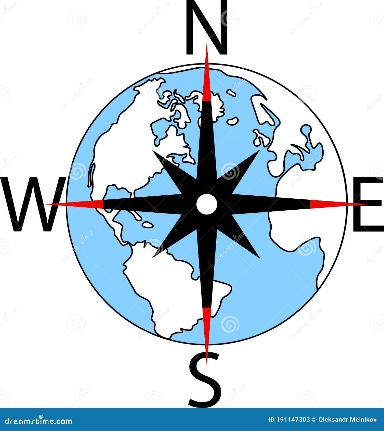 Compass Vector Icon. Navigation and Orientation, Sign Flat Symbol ...