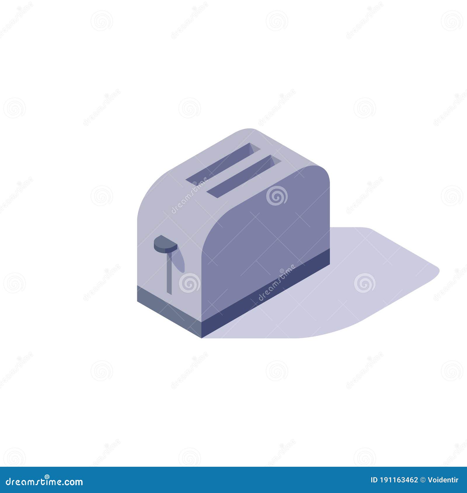 Isometric toaster icon stock vector. Illustration of button - 191163462