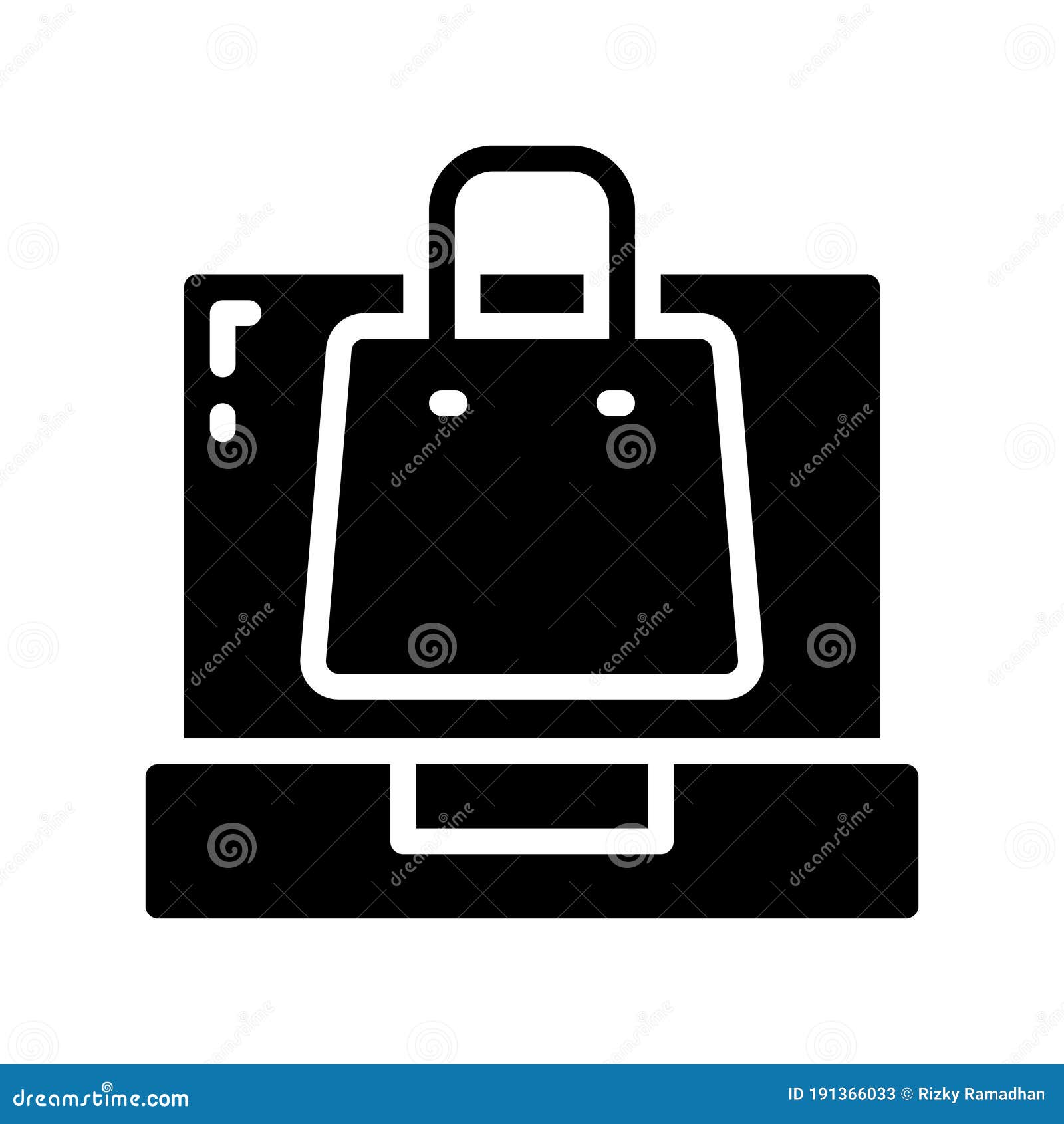 Internet Store Icon for Website. Vector Illustration in Glyph Style ...