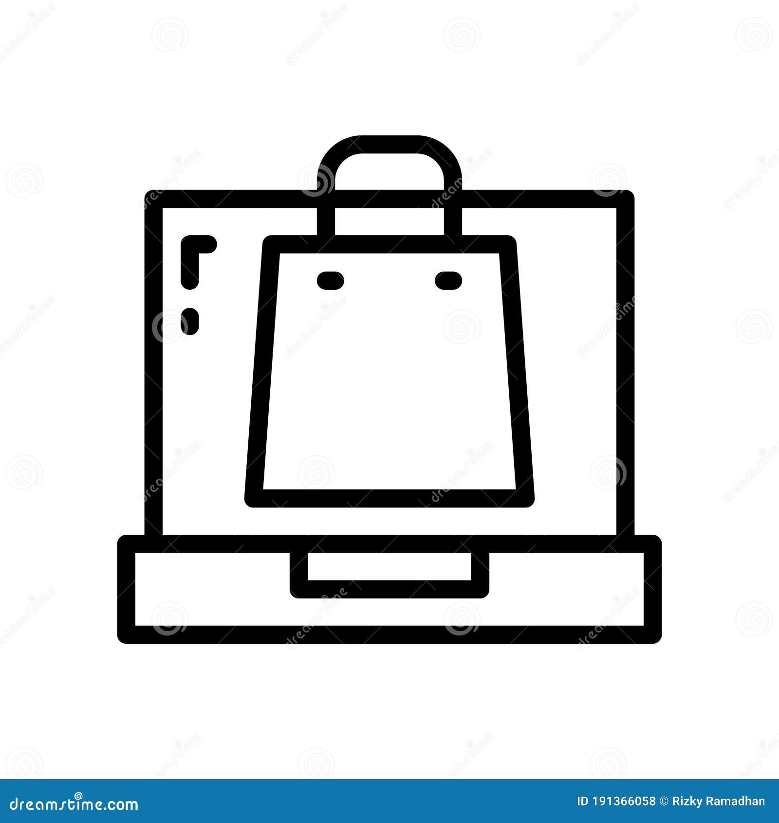 Internet Store Icon for Website. Vector Illustration in Line Style ...