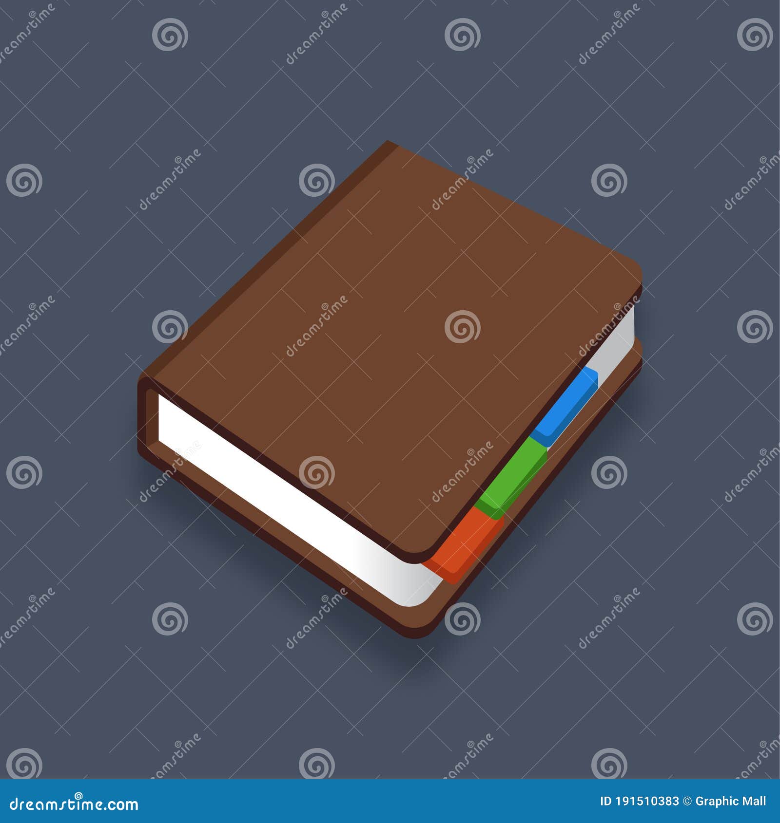 Address Book - Isometric 3D Illustration. Stock Vector - Illustration ...