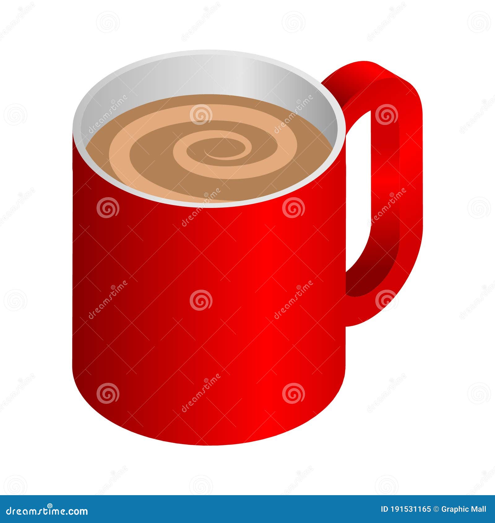 Coffee Mug - Isometric 3D Illustration. Stock Vector - Illustration of ...