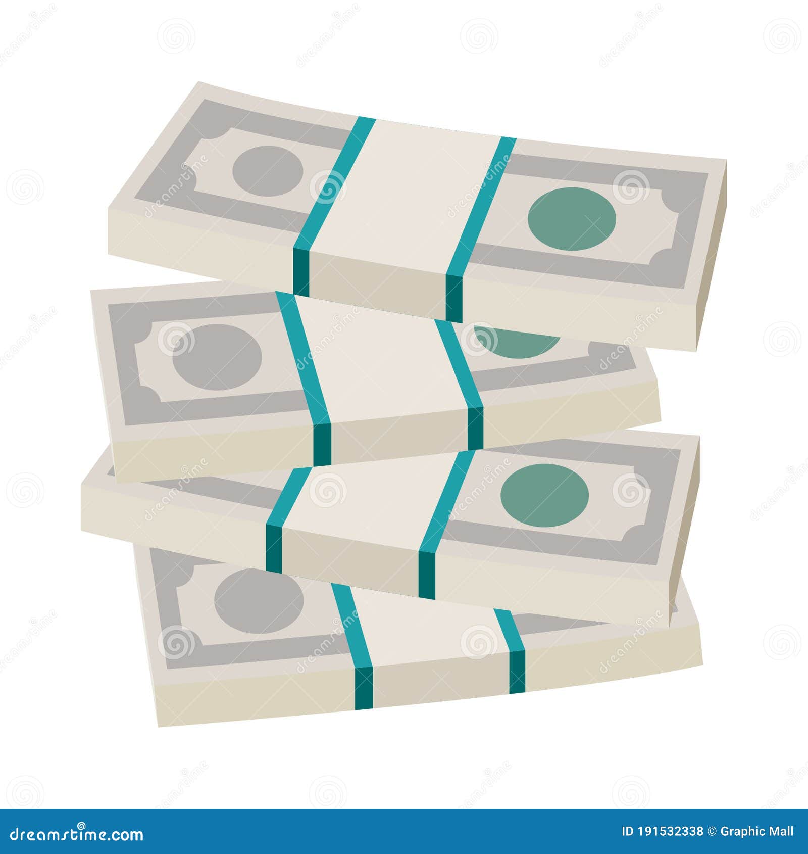 Money Cash - Isometric 3D Illustration. Stock Vector - Illustration of ...