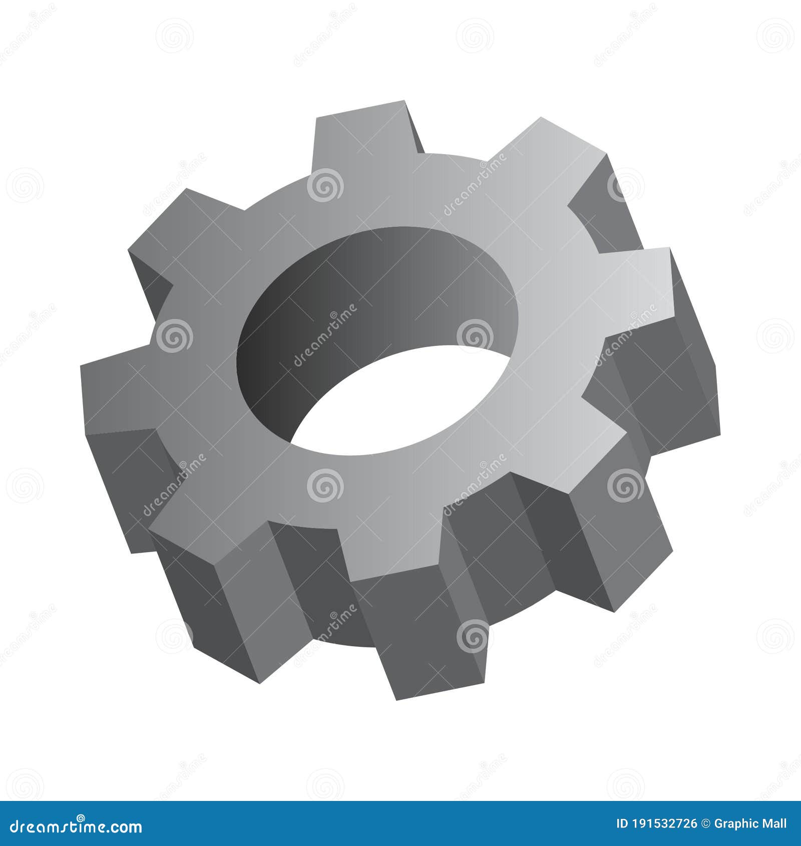 Gear Setting - Isometric 3D Illustration. Stock Vector - Illustration ...