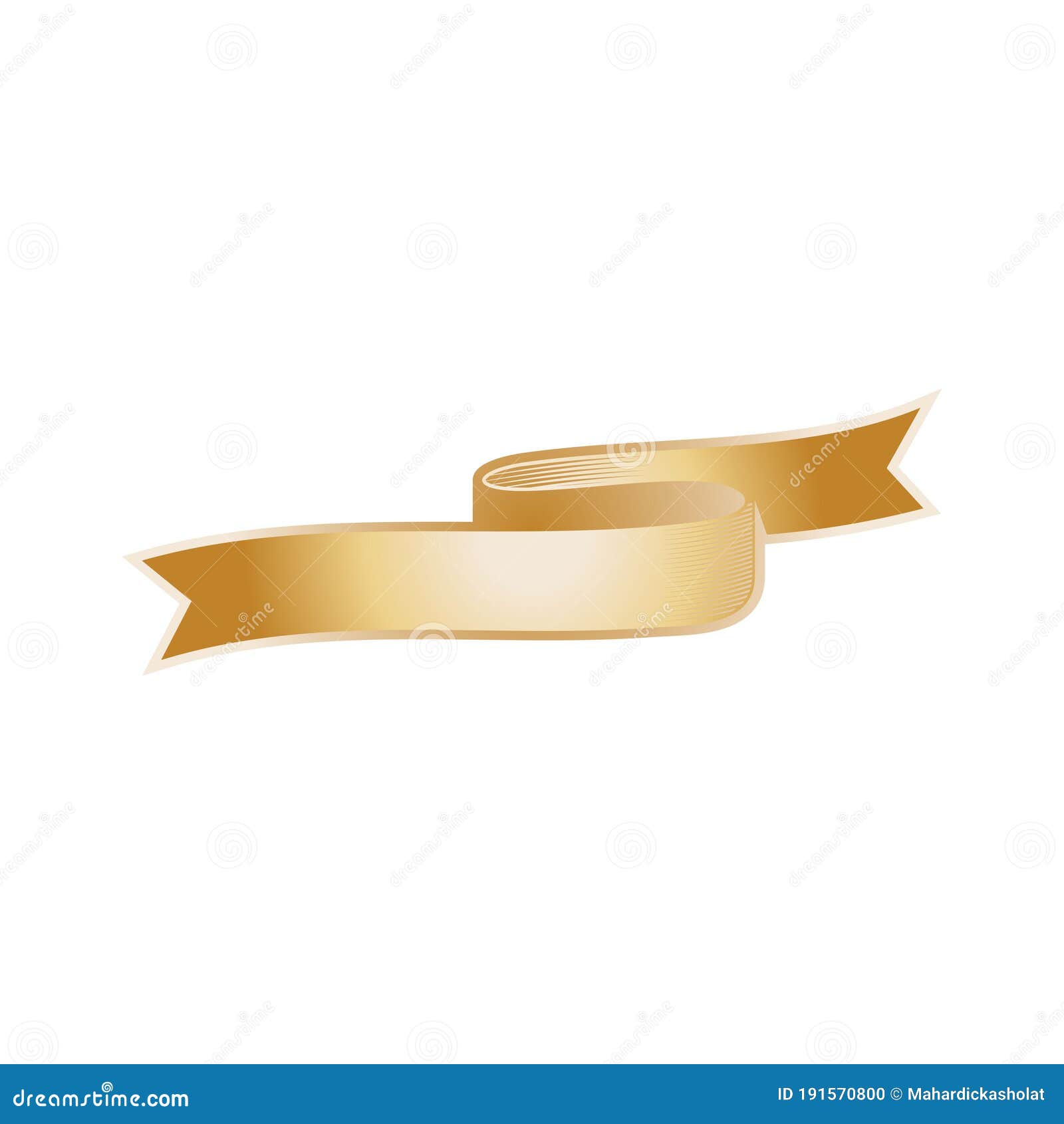 Gold Ribbon Banner Element Vector Stock Vector - Illustration of ...
