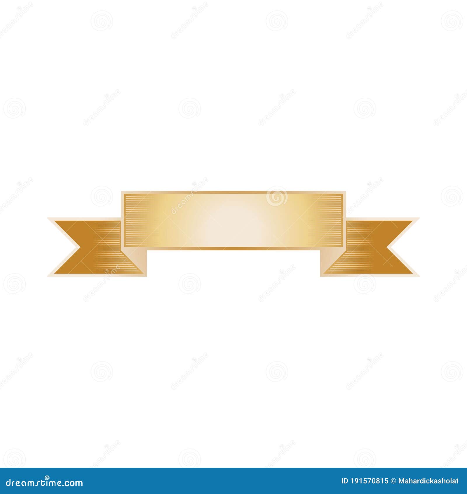 Gold Ribbon Banner Element Vector Stock Vector - Illustration of ...