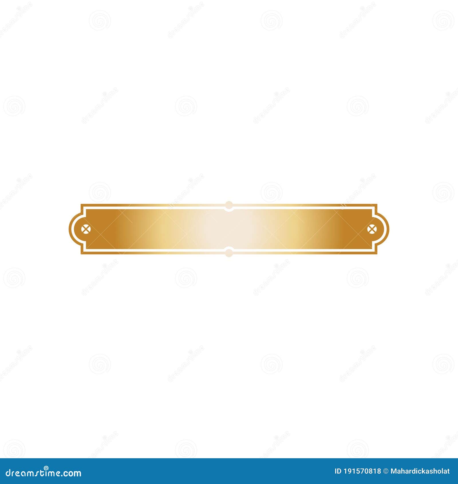 Gold Ribbon Banner Element Vector Stock Vector - Illustration of award ...