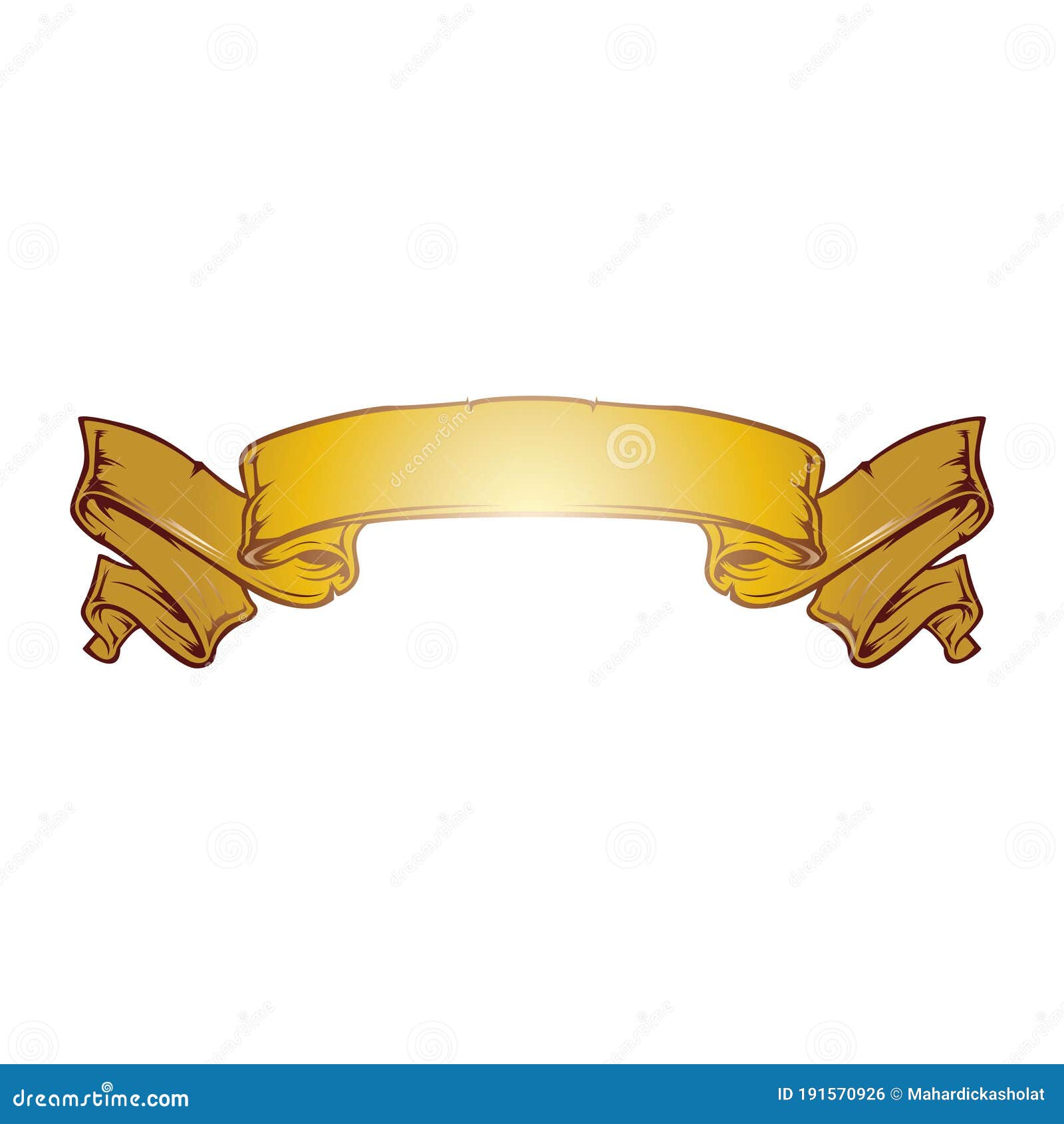 Gold Ribbon Banner Element Vector Stock Vector - Illustration of ...