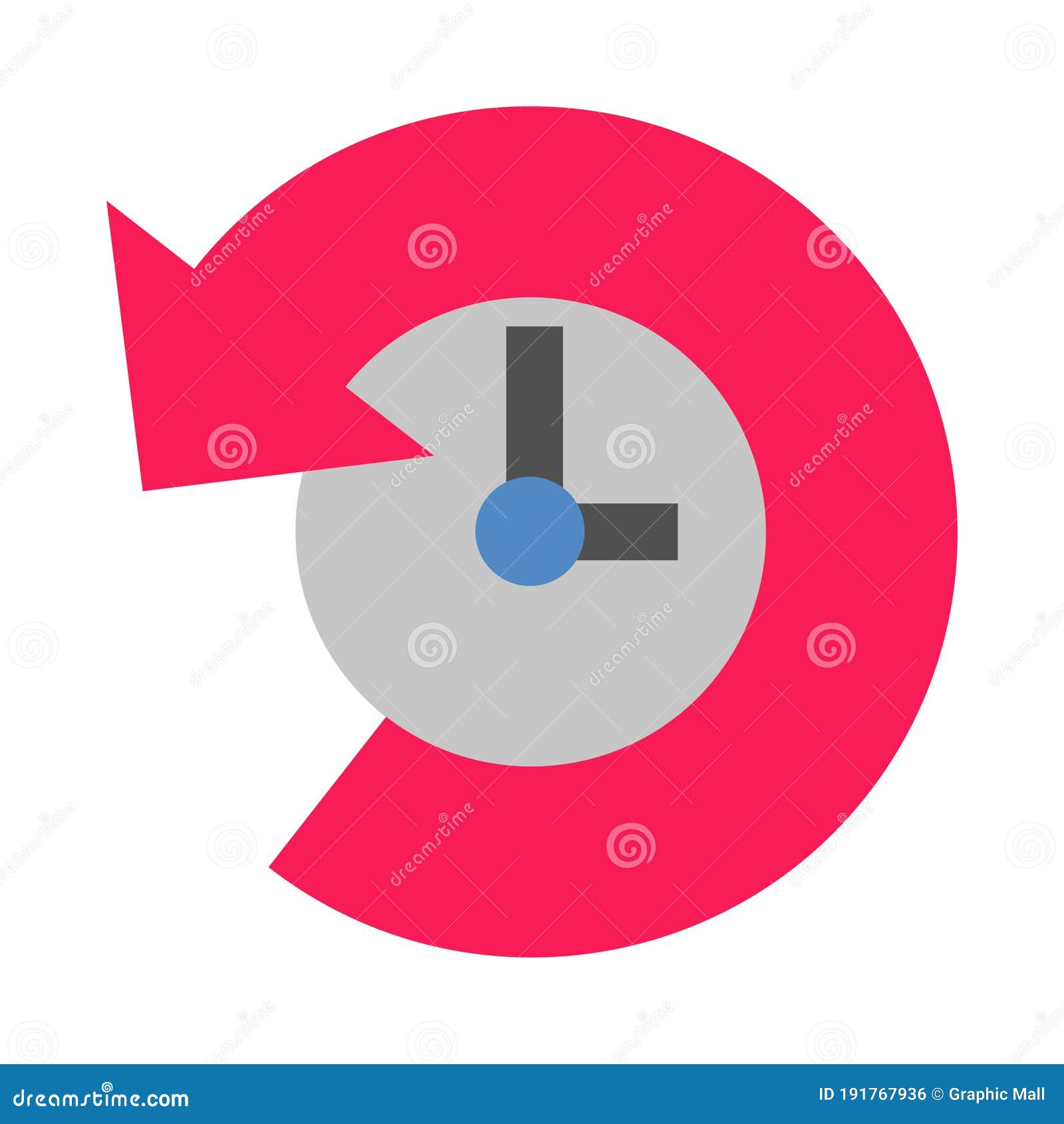 Time History - Flat Color Image. Stock Vector - Illustration of update ...