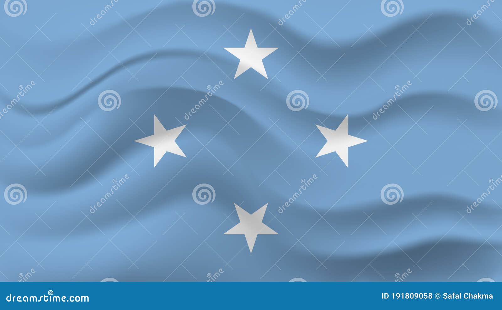 Micronesian Flag. a Vector of the Micronesian Flag Stock Vector ...