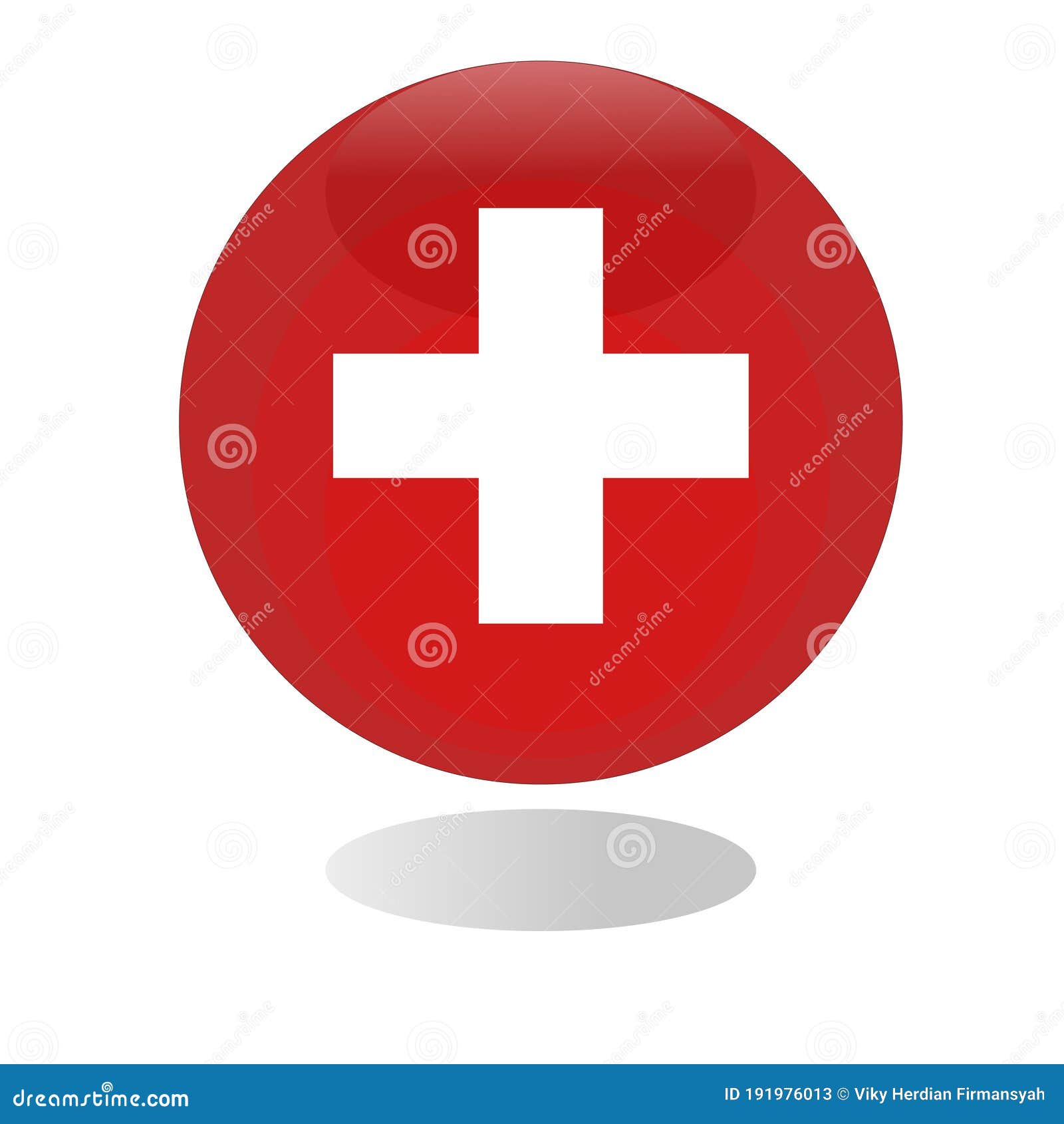 Healthy Icon with Red Color Stock Illustration - Illustration of shadow ...
