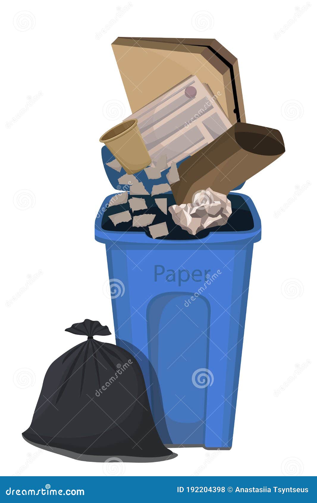 Illustration of Paper Trash Stock Vector - Illustration of empty ...