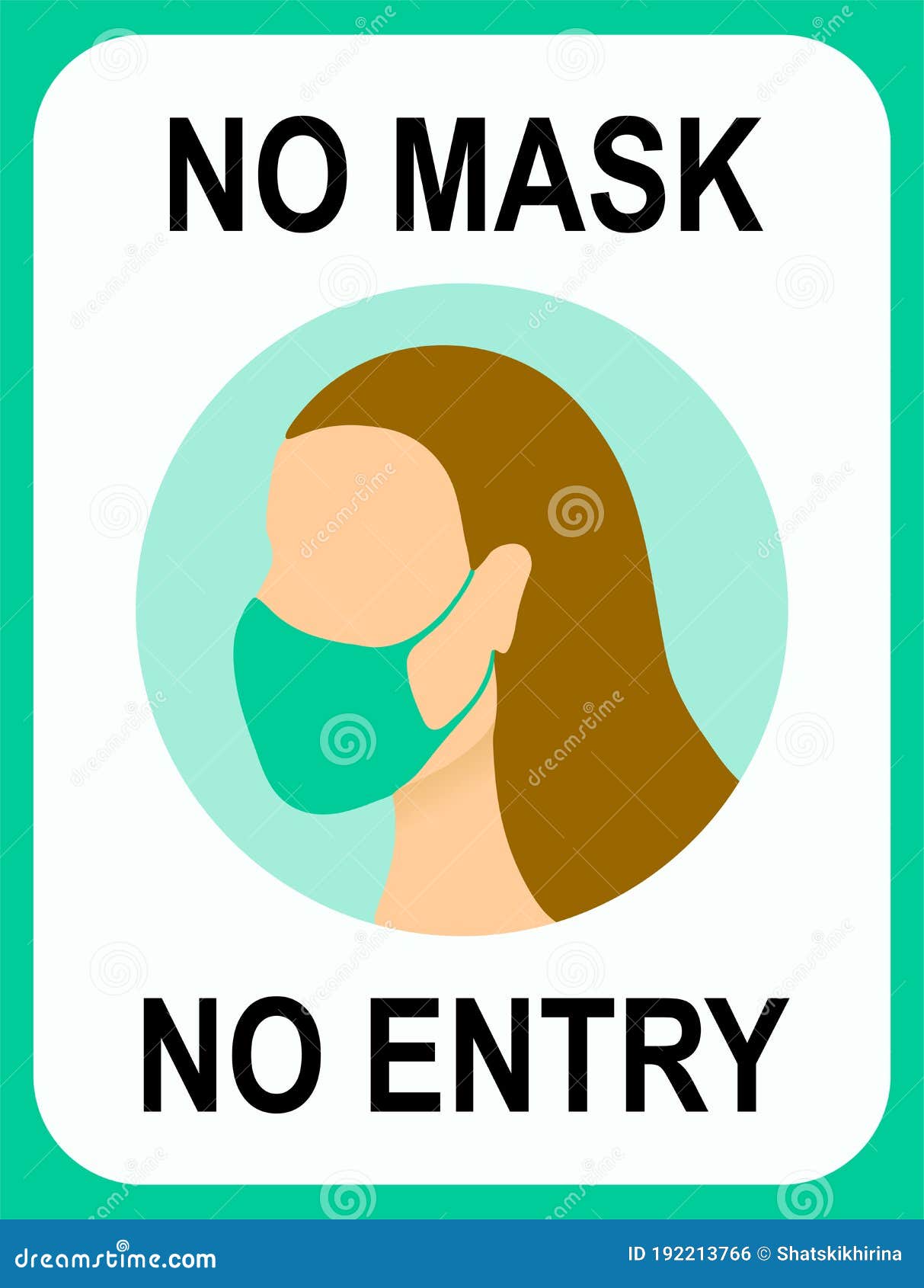 No mask no entry poster. stock vector. Illustration of required - 192213766