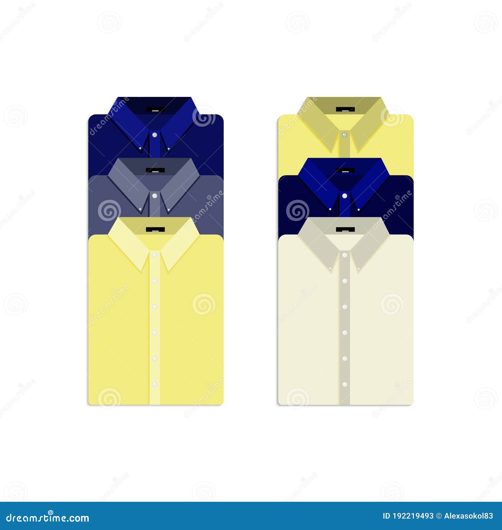 Men`s Folded Shirt. Vector Illustration Stock Vector - Illustration of ...
