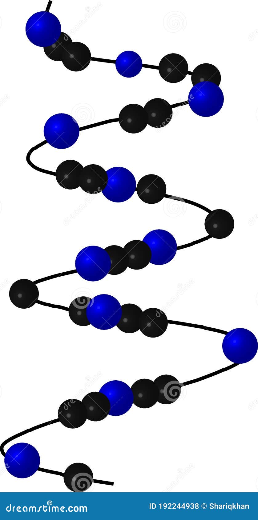 Alpha Helix Secondary Protein Molecular Structure Stock Vector ...