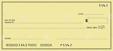 Gold Tone Blank Check Book Page Template Stock Vector - Illustration of ...