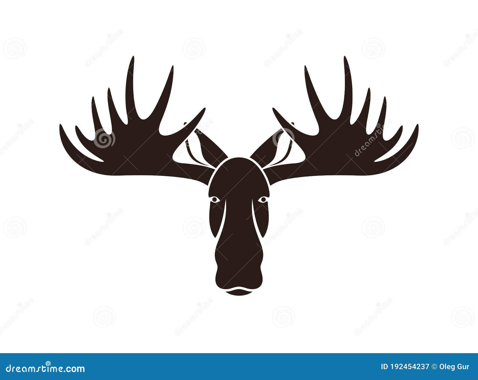 Moose Skull Vector