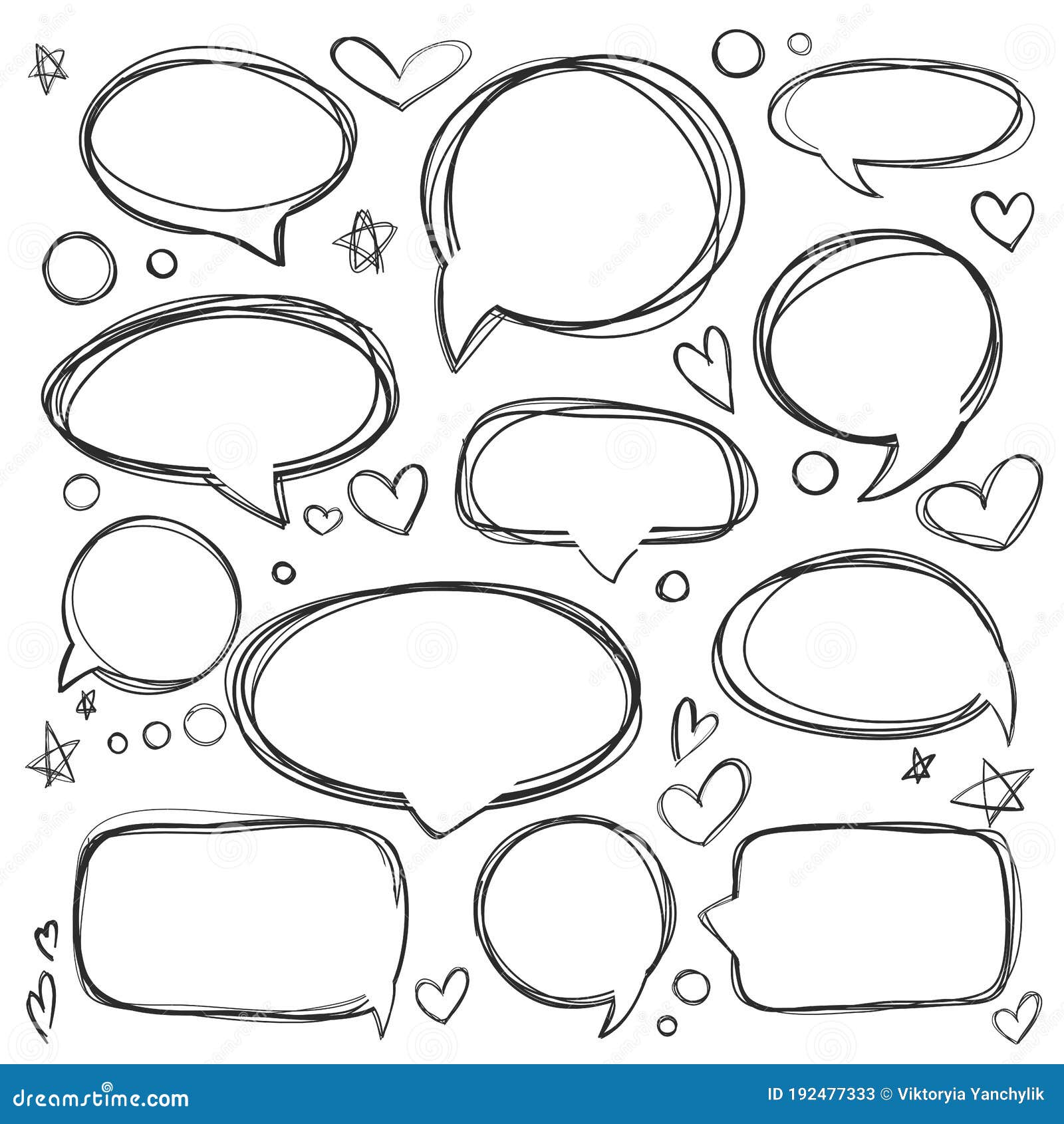 Dialog Box Icon. Think & Talk Speech Bubbles Stock Vector - Illustration of graphic, isolated ...