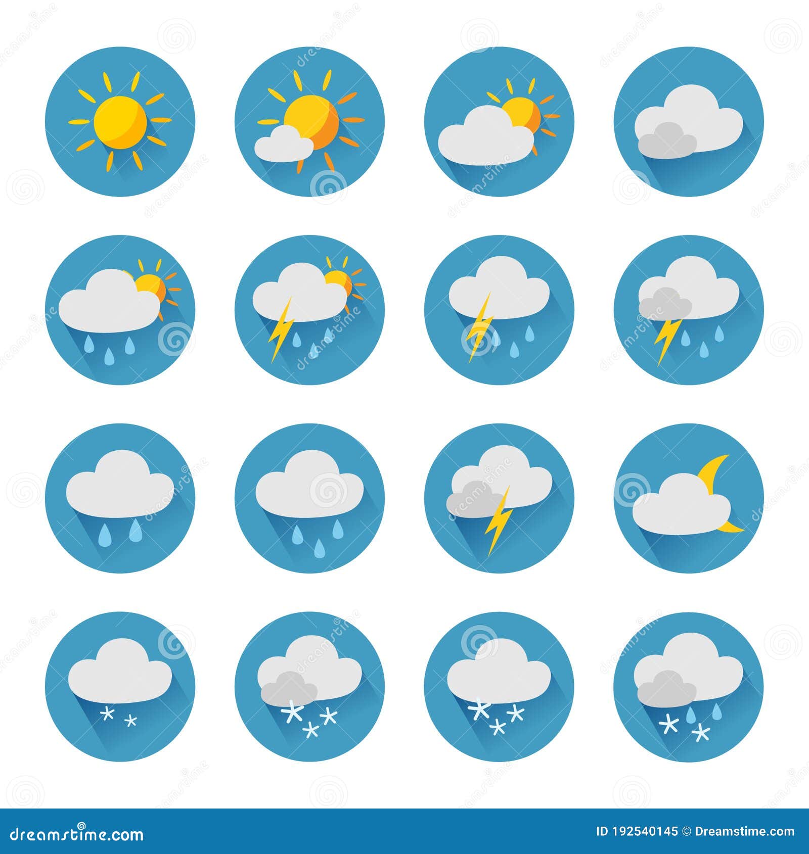 Flat Vector Weather and Meteorology for Mobile and Web Application ...