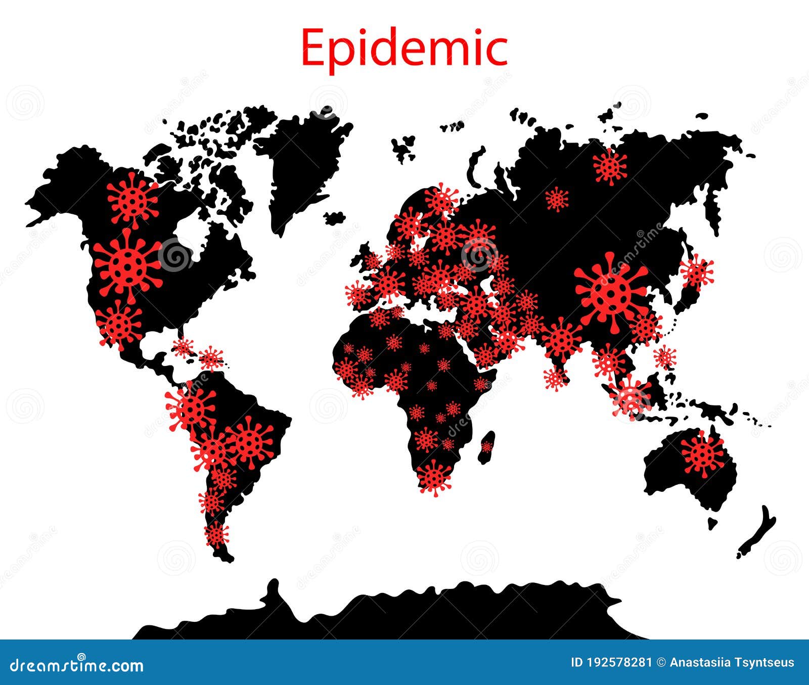 Epidemic in the world stock vector. Illustration of dangerous - 192578281
