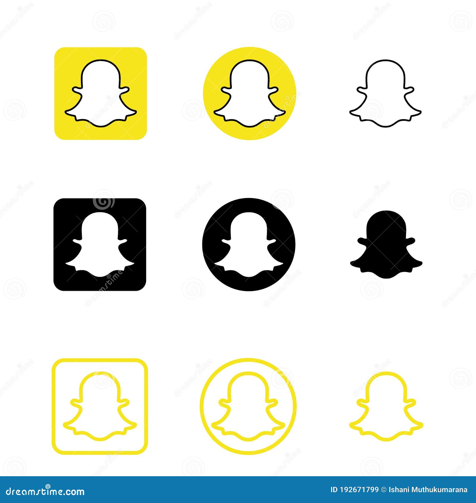 Snapchat social media icon editorial stock image. Illustration of ...