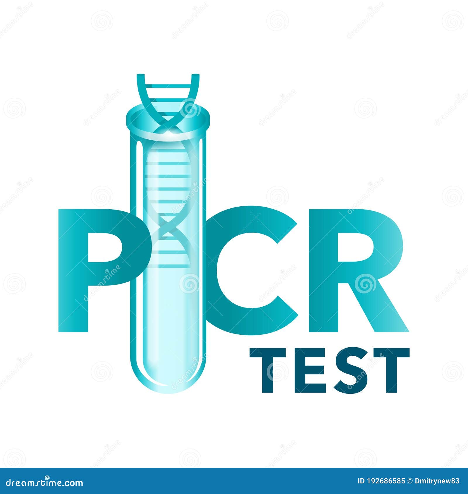PCR Testing Emblem - Polymerase Chain Reaction Stock Vector ...