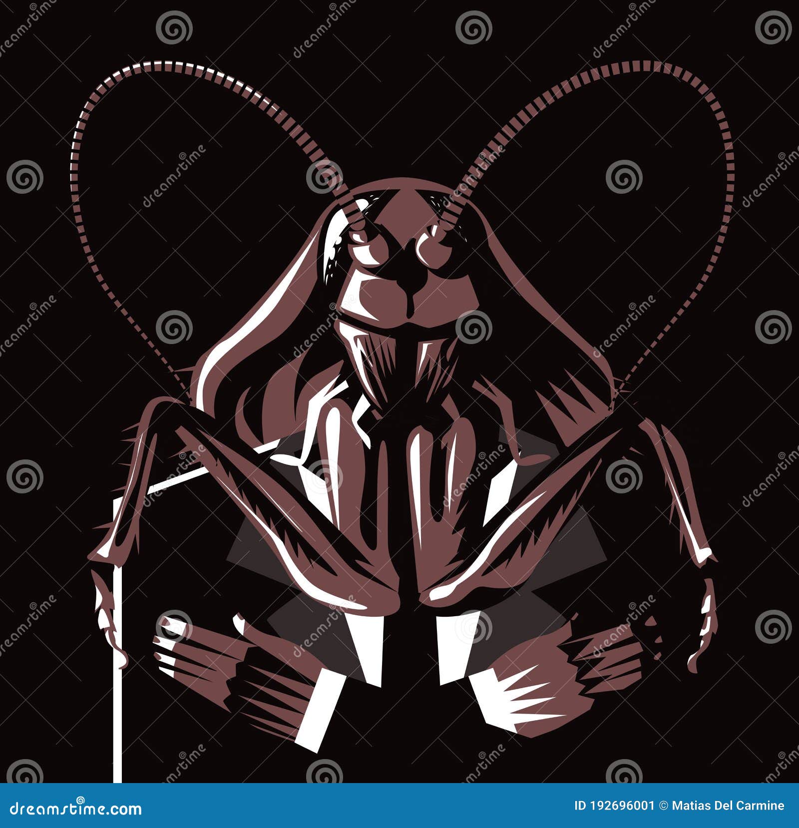 Metamorphosis Sad Cockroach On Bed Royalty-Free Illustration ...