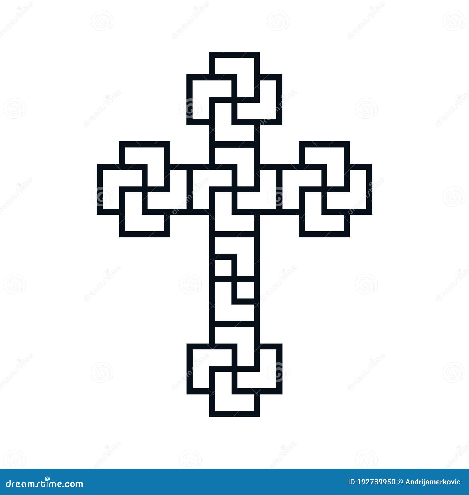 Orthodox Cross Cartoon Vector | CartoonDealer.com #37977411