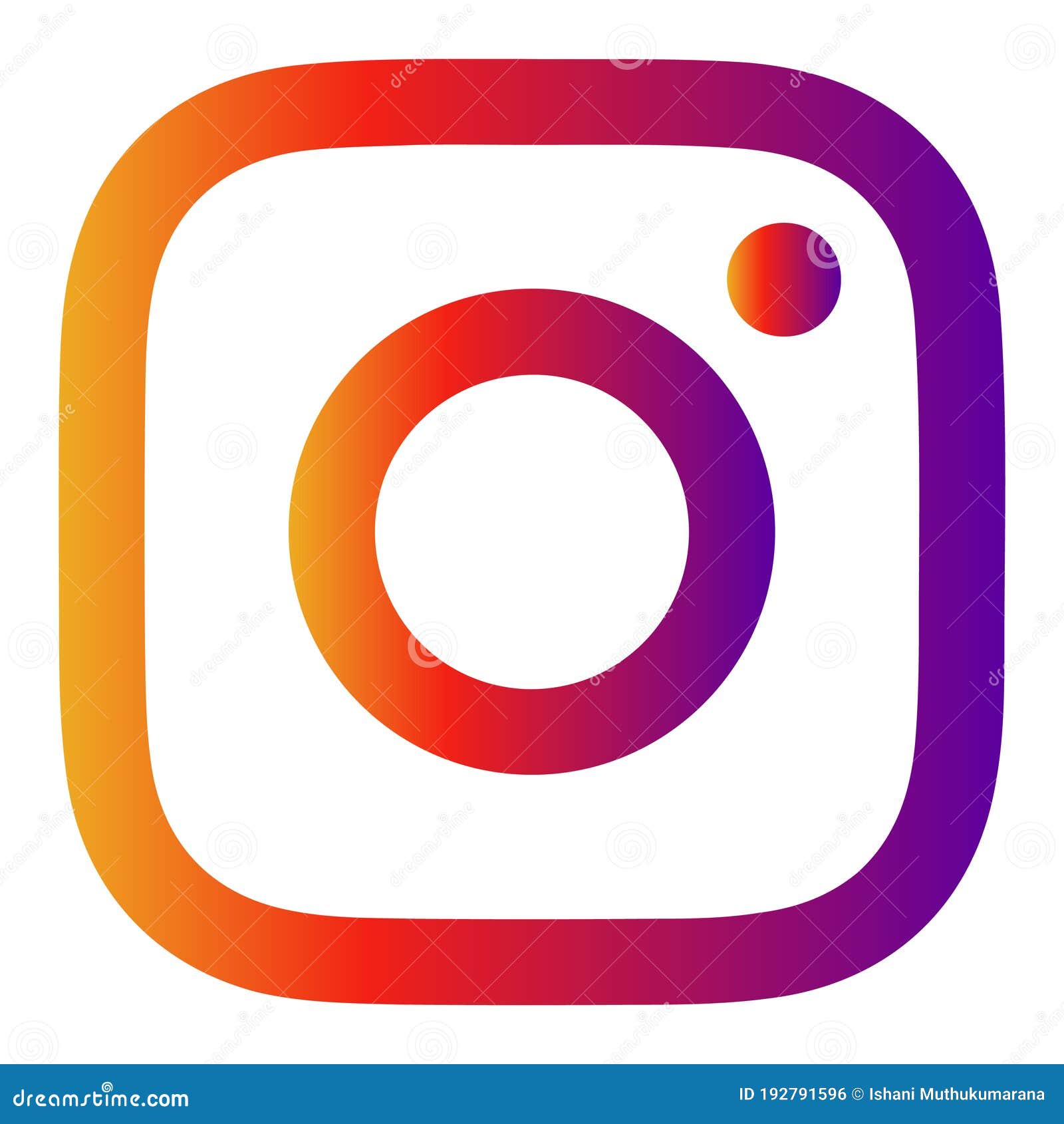 Squared Colored Round Edges Instagram Logo Icon. Editorial Photo ...