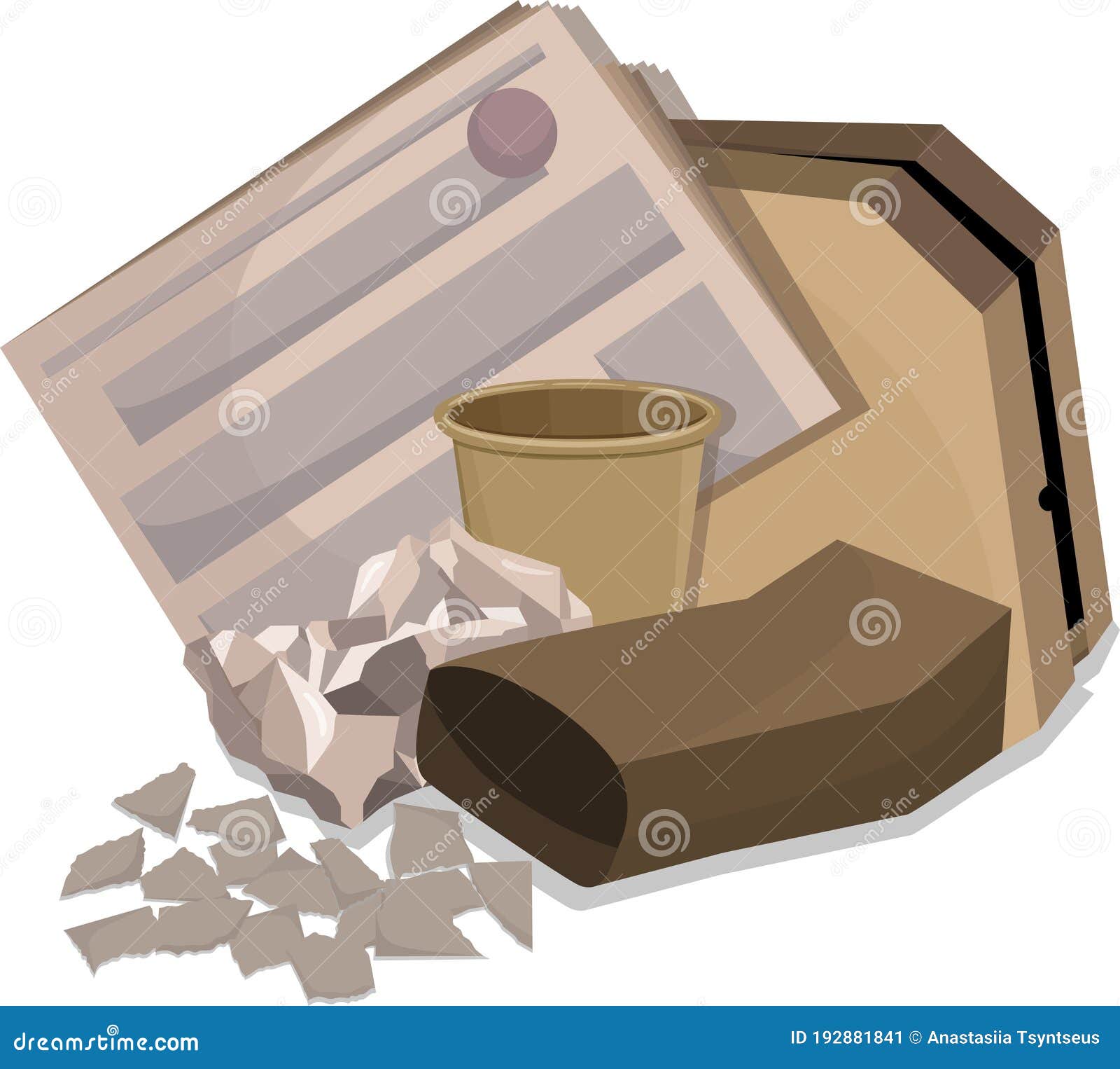 Organic Waste. Paper Trash. Ecology Stock Vector - Illustration of ...
