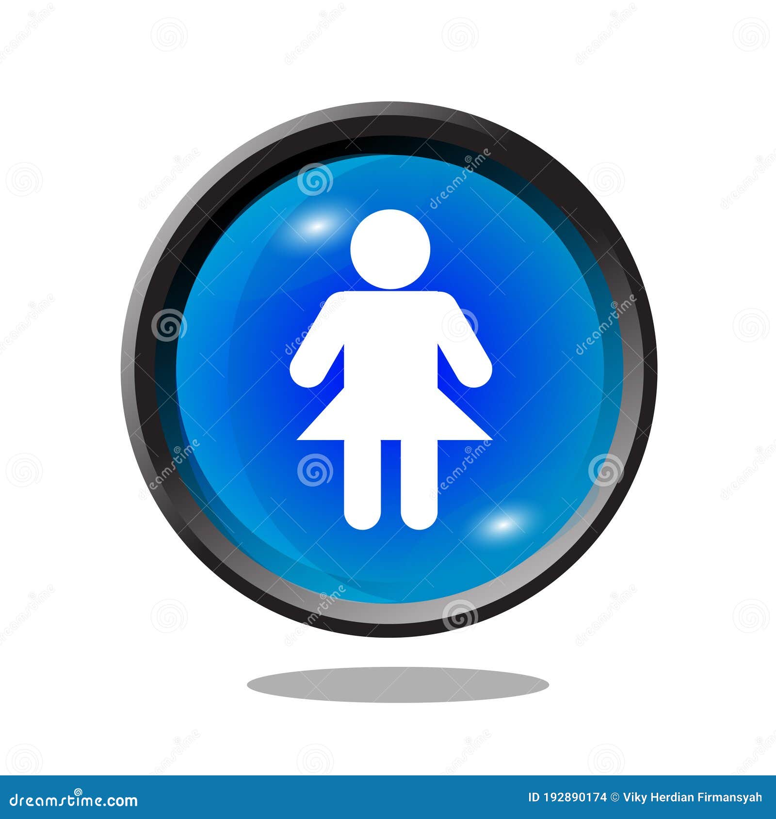 Vector Illustration Icon Women with Blue Color Stock Vector ...