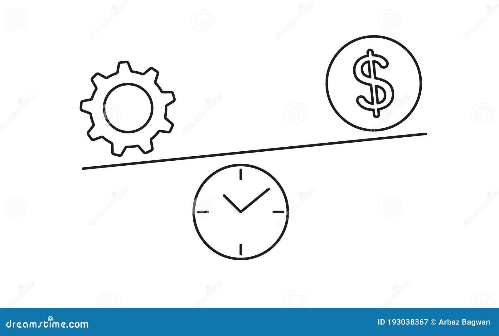 Leverage Time Management Money Icon Stock Vector - Illustration of ...
