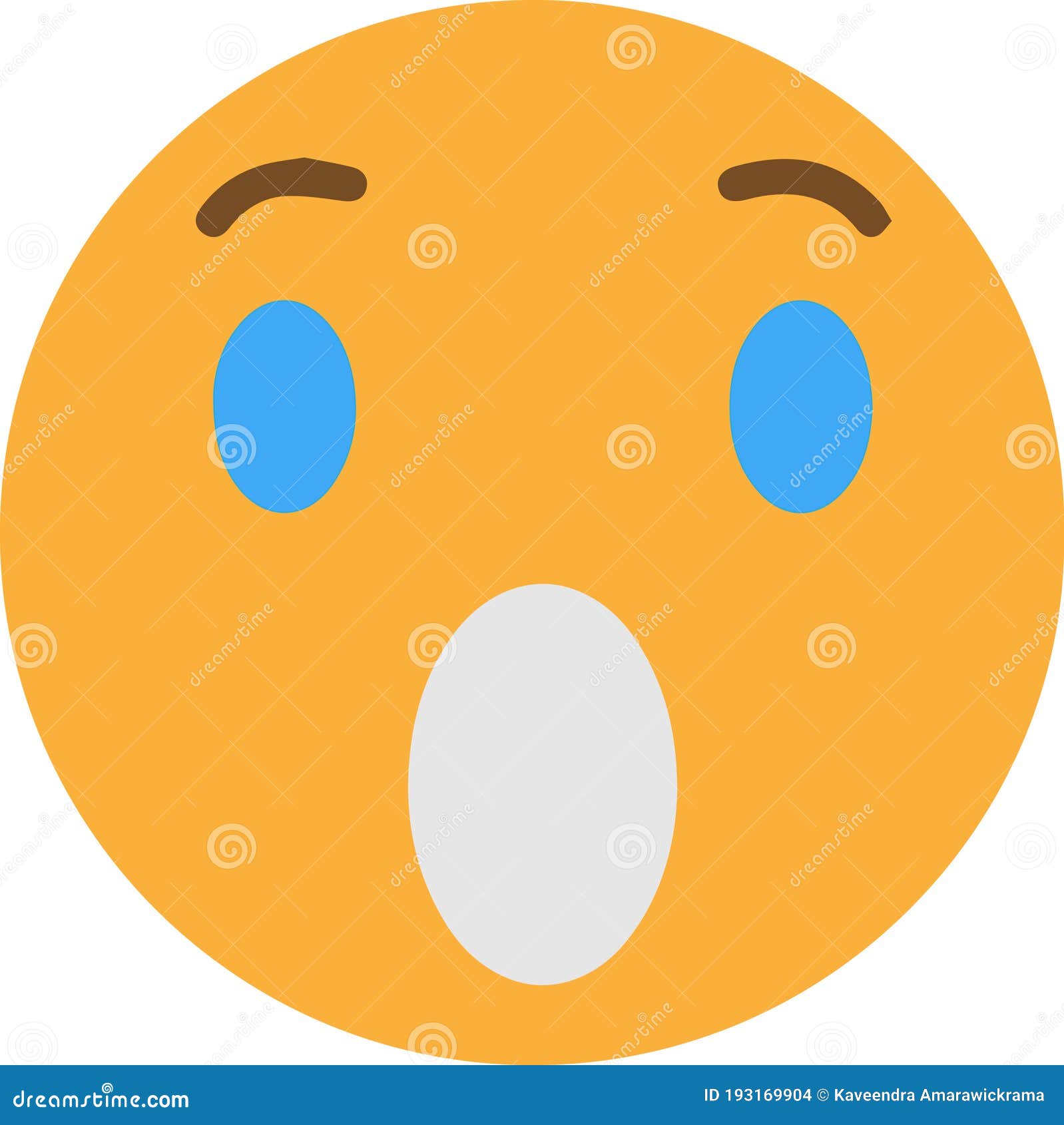 Facebook Wow Emoji Icon on White Editorial Stock Image - Illustration ...