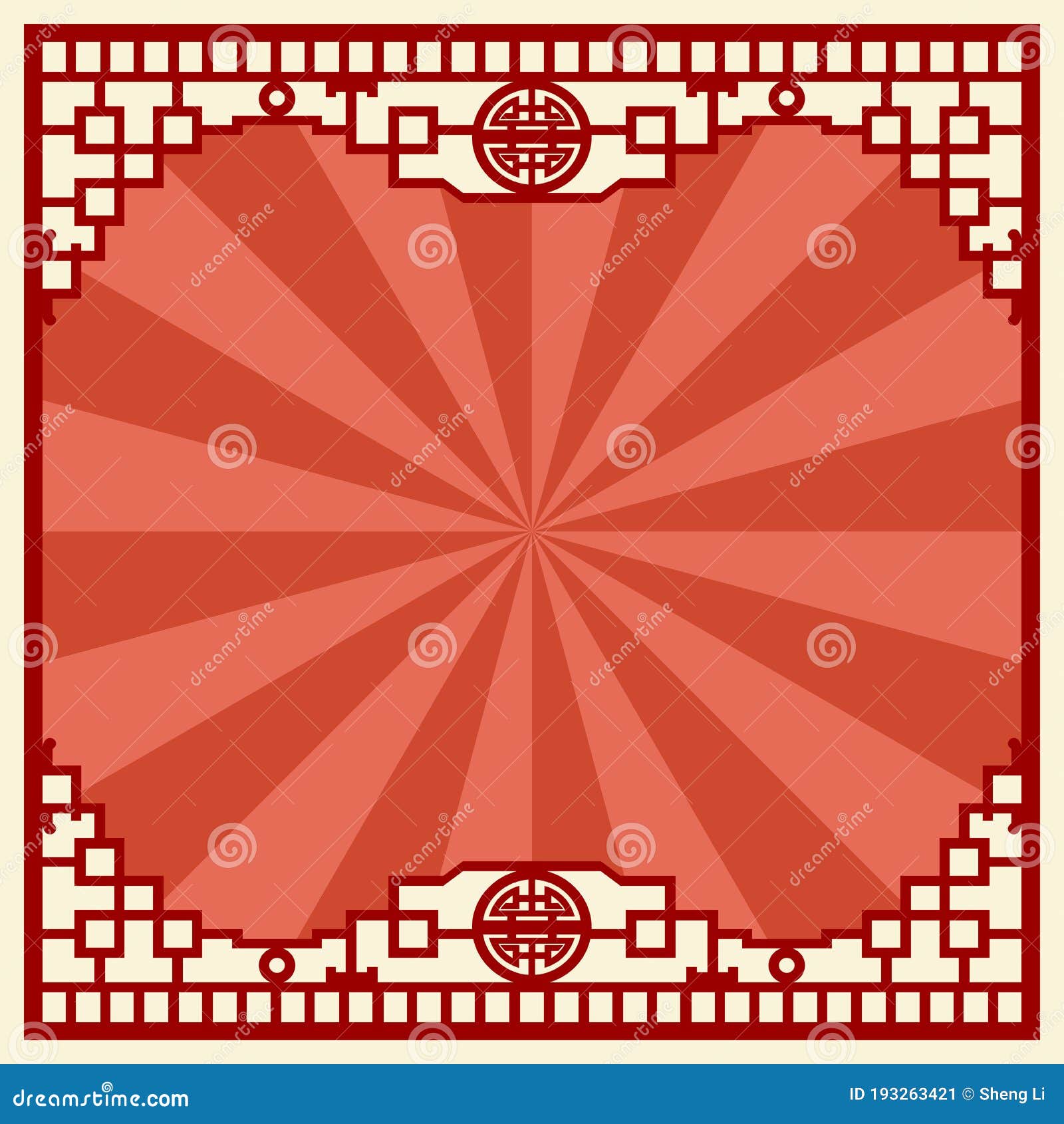 Chinese Traditional Background, the Great Wall Frame Stock Vector ...