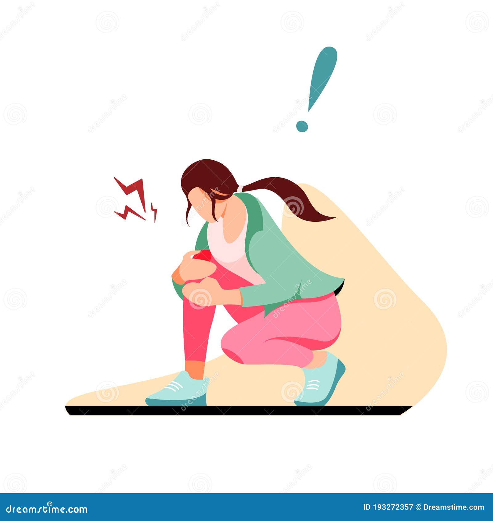 Sport Trauma, Damage while Running. Stock Vector - Illustration of ...