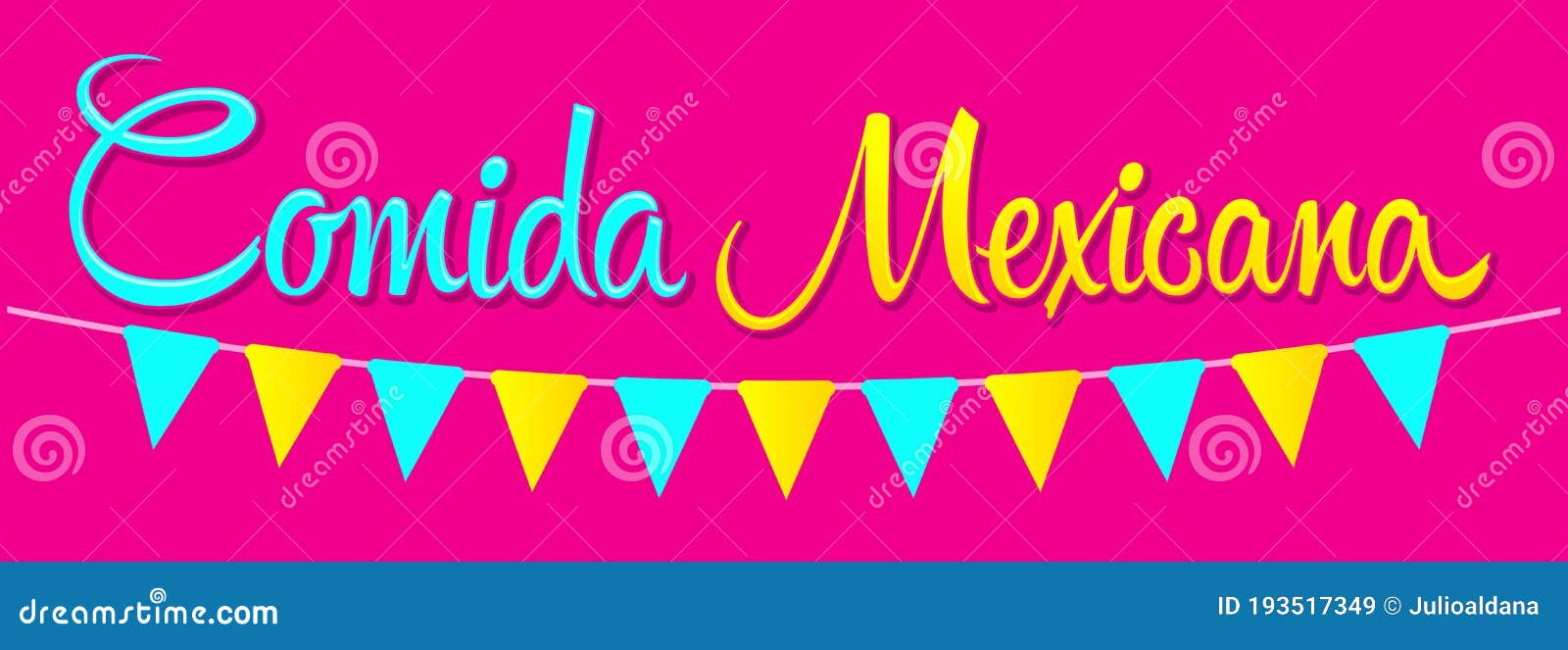 Comida Mexicana, Mexican Food Spanish Text Vector Illustration. Stock ...