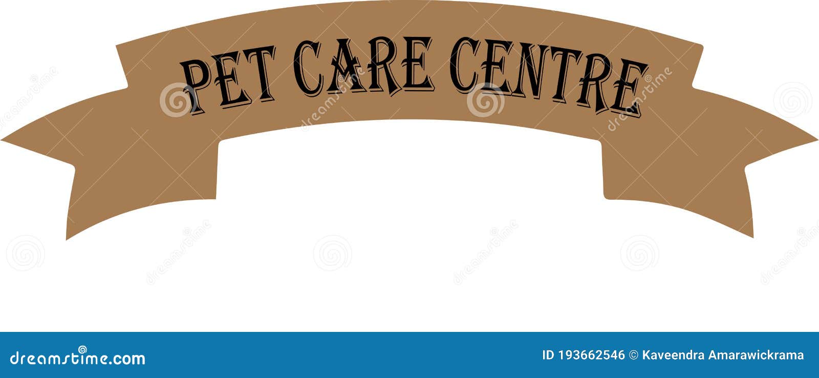 Vector Pet Care Center Banner Design on White Stock Vector ...