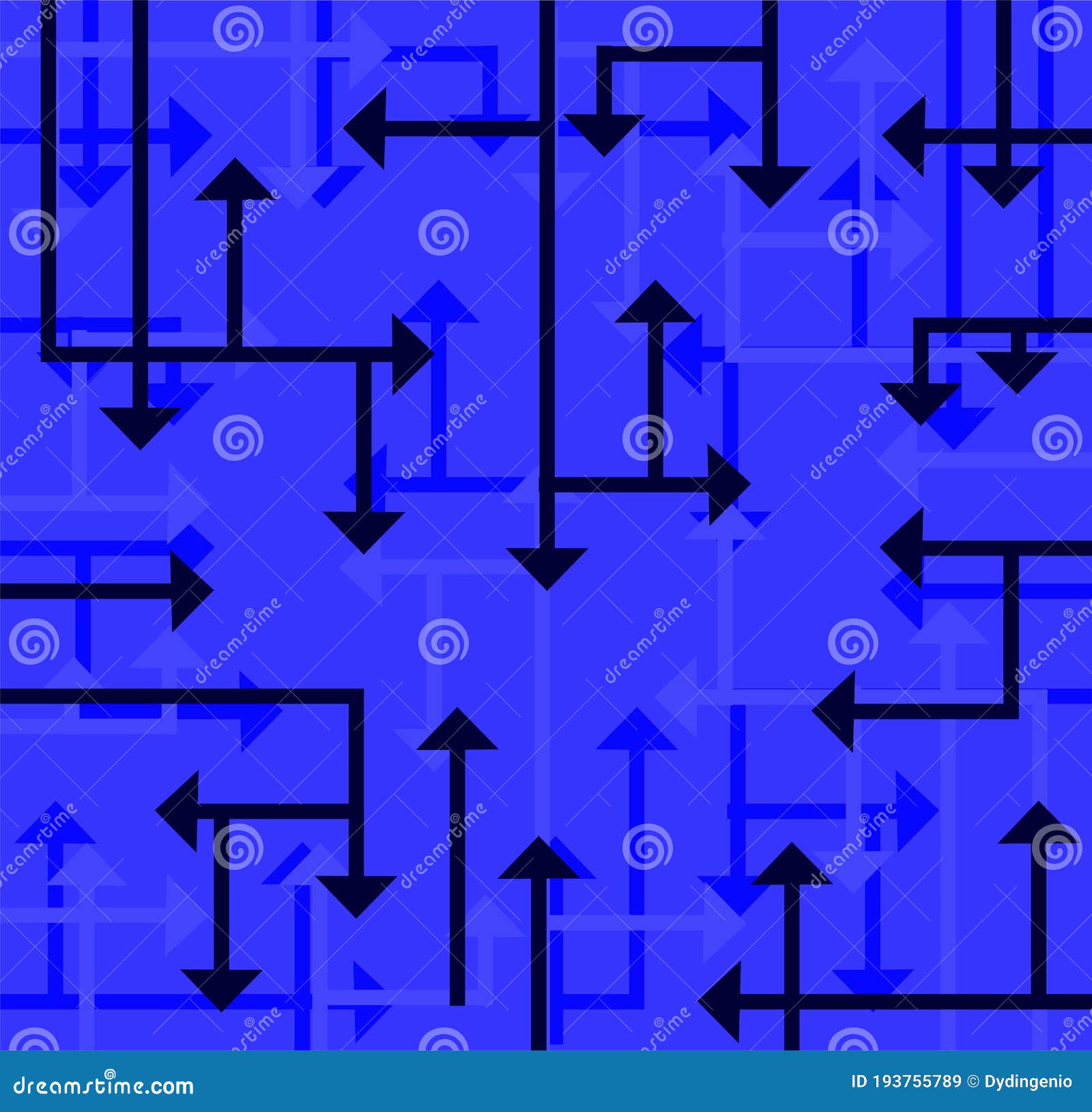 Blue Background with Arrows in Ranges of Blue, Crossed with Each Other ...